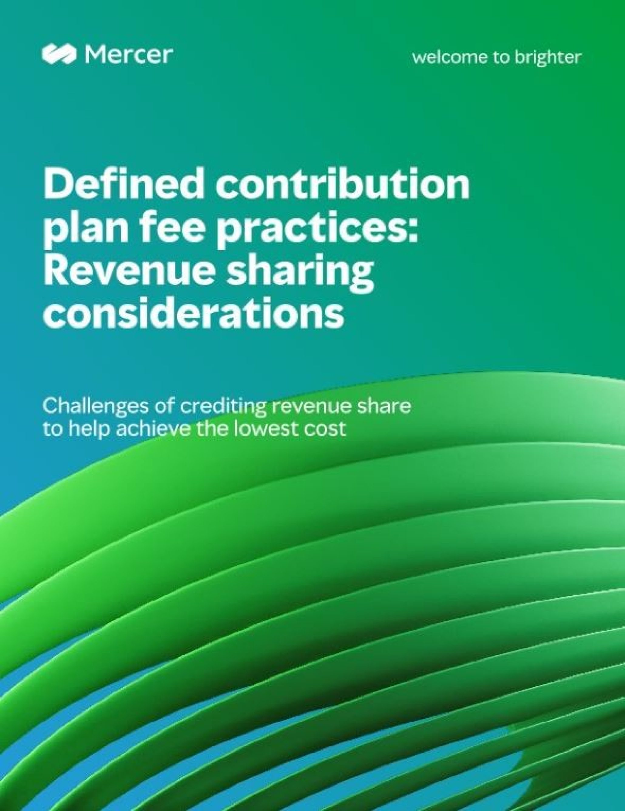 Defined Contribution Revenue Sharing Considerations