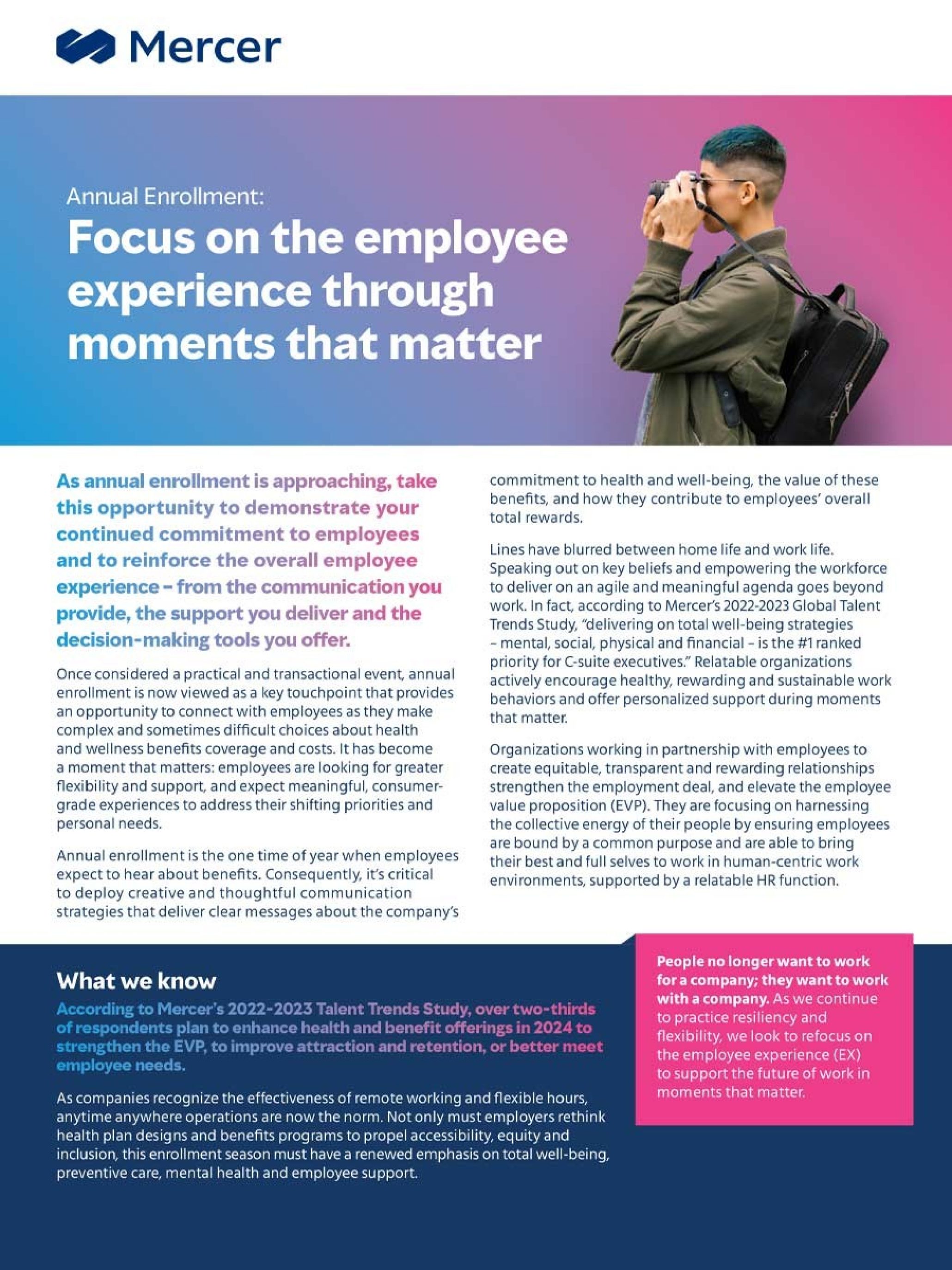 Annual Enrollment: Focus on the employee experience through moments ...
